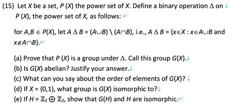 Solved Let X Be A Set P X The Power Set Of X Define Chegg Com