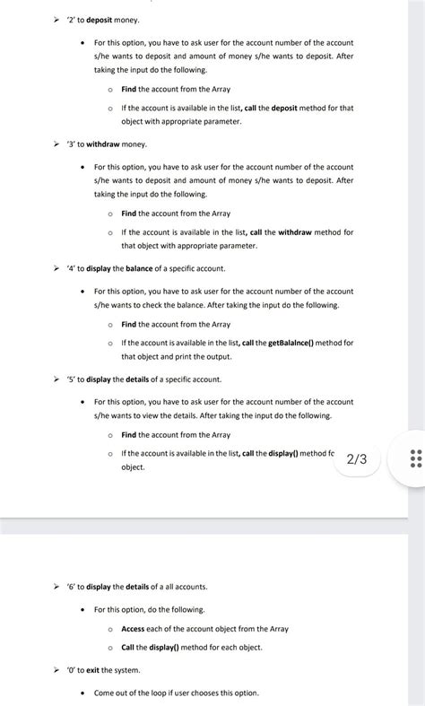 Solved Problem Create A Banking System Where A User Can Chegg Com