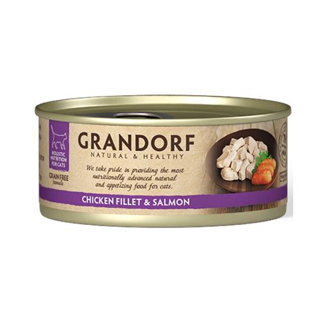 Grandorf Umido Filetti Pollo e Salmone per Gatti - GEA Pet Shop