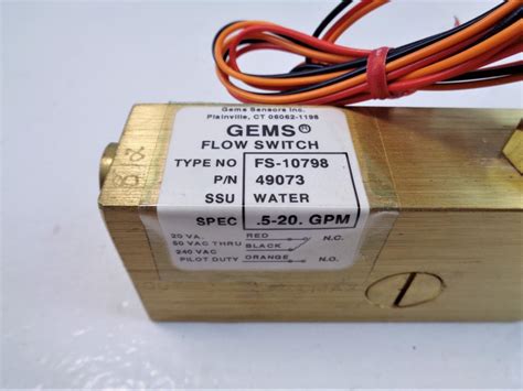 Gems NPT Flow Switch Type FS Part
