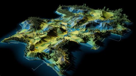 DEM Digital Elevation Model GIS Lidar Product Made After Proccesing Aerial Pictures Taken From A