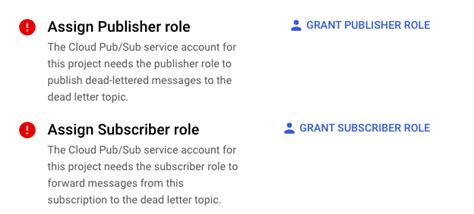 Not Able To Assign Publisher Role Subscriber Role To The Dead Letter Topic · Issue 1177