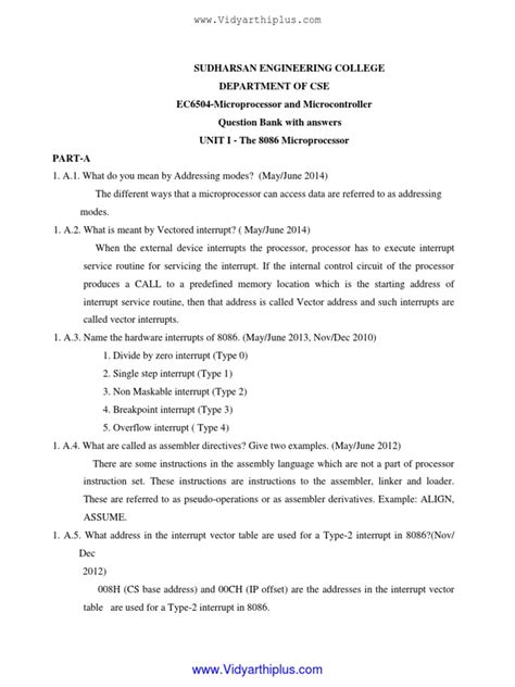 2 marks mpmc qb with answers pdf central processing unit input output