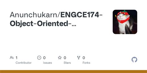 GitHub Anunchukarn ENGCE Object Oriented Programming