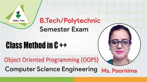 Class Method Object Oriented Programming Lectures Oops Using C Rattu Tota Youtube