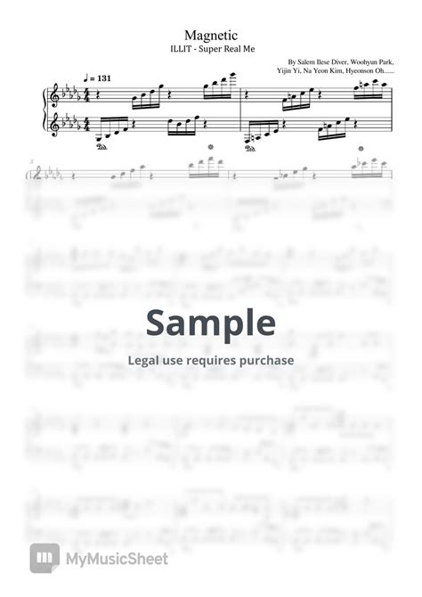 Illit Magnetic Super Real Me For Piano Solo Sheets By Poon