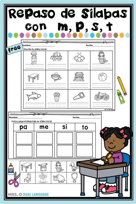 Silabas Con M S P T Free Spanish Classroom Activities Bilingual Teaching Bilingual Activities