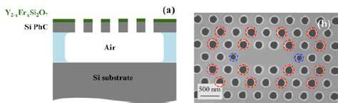A Cross Section Scheme Of The Top Coated Si Phc Membrane B