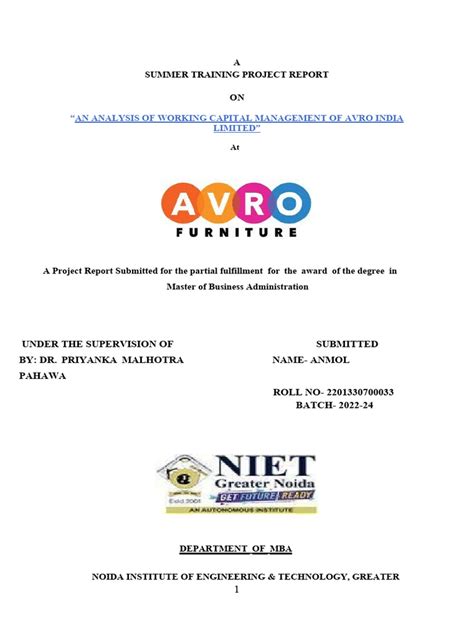Avro Sptr Editing Download Free Pdf Working Capital Revenue