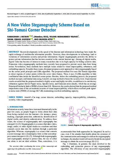 pdf a new video steganography scheme based on shi tomasi corner detector muhsin atto