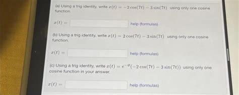 solved a using a trig identity write