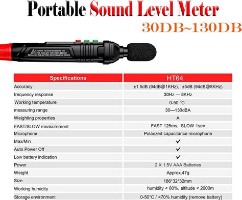 Digital Decibel Meter Sound Level Meter Mini Noise Meter Audio Noise Measuring Pen Portable