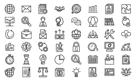 관리자 아이콘을 설정 윤곽선 스타일 프리미엄 벡터