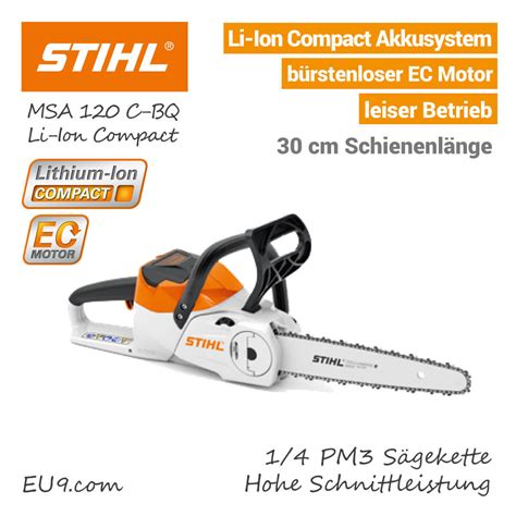 Akku Motors Ge Stihl Msa C Bq Kettens Gen Baumarkt