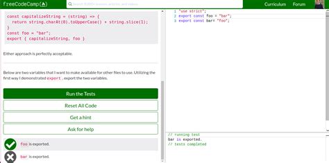 Es6 Use Export To Reuse A Code Block Fails Looking For Exports