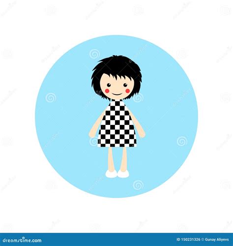 Girl Hippie Illustration Flat Animated Cartoon Illustration