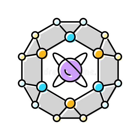 Simulation Quantum Technology Color Icon Vector Illustration Stock Illustration Illustration