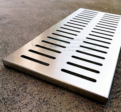 ฝาปิดรางระบายน้ำ Stainless สแตนเลสไร้สนิม เกรดsus304 ฝาปิดท่อรางระบายน้ำรางกัสเตอร์ สแตนเลส
