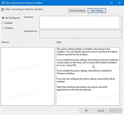 Enable Or Disable Networking In Windows Sandbox In Windows 10