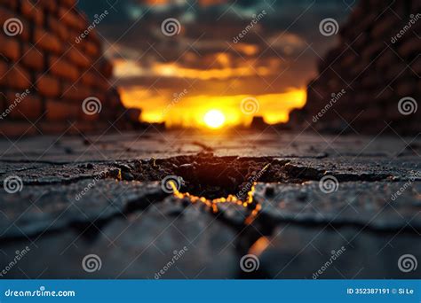 Earthquakes Impact As A 3d Background Royalty Free Stock Image