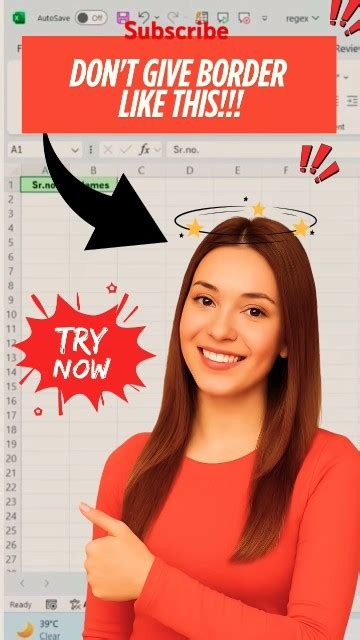 Auto Border In Excel In Seconds 🔥 Excel Tips Shorts Youtube