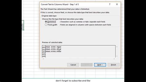 Text To Column In Microsoft Excel Youtube