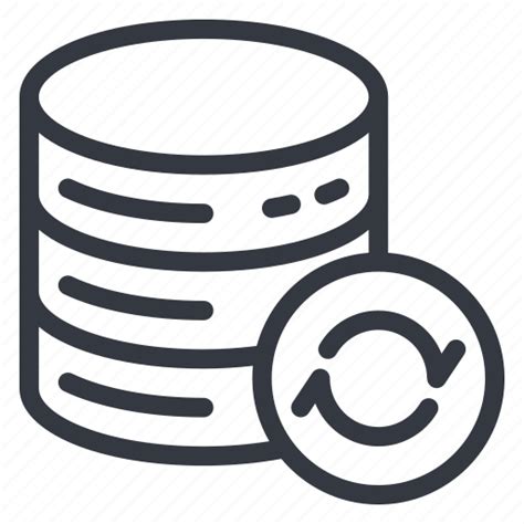 database server storage sync refresh update icon download on
