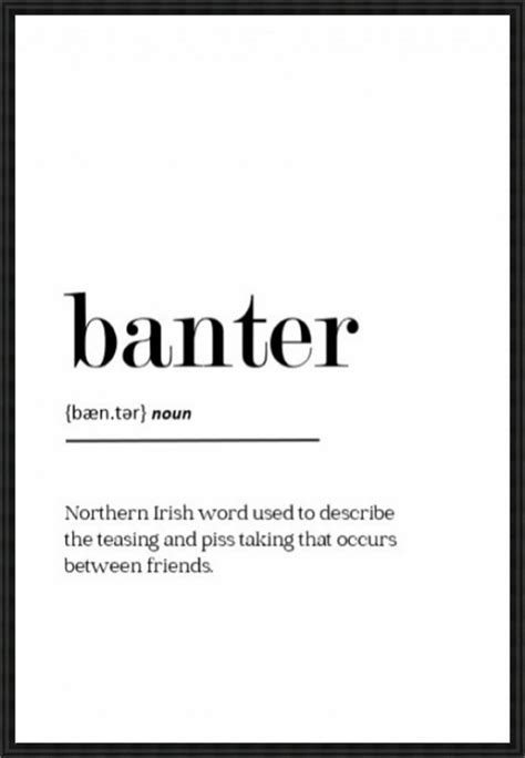 Banter definition print gift idea wall art art print free | Etsy