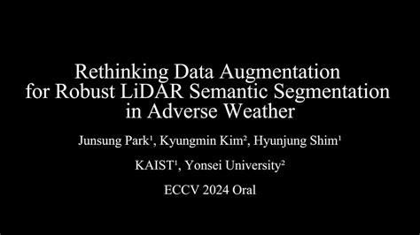 Demo Of Rethinking Data Augmentation For Robust Lidar Semantic Segmentation In Adverse Weather