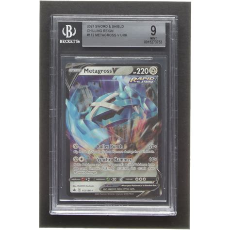 Metagross V Pokemon 2021 Chilling Reign 112 Bgs 9 Pristine Auction