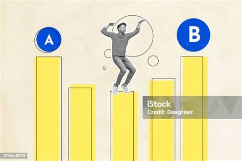 3d 콜라주 디자인 복합 트렌드 삽화 젊은 남자의 스케치 실루엣 스탠드 성공 달성하다 목표 비즈니스 차트 그래픽 목표 분석 25 29세에 대한 스톡 사진 및 기타 이미지