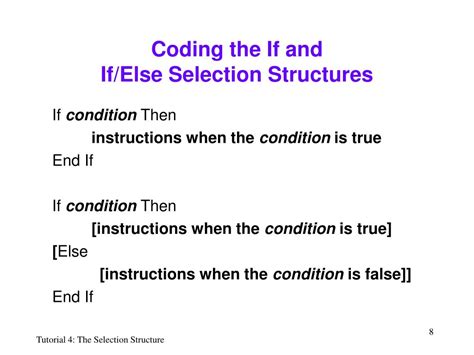 Ppt Tutorial 4 The Selection Structure Powerpoint Presentation Free Download Id737160