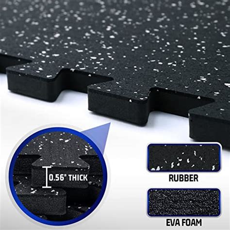 SUPERJARE Tiles Equipment Flooring Mat For Floor Workout Exercise Home Gym With Heavy Duty