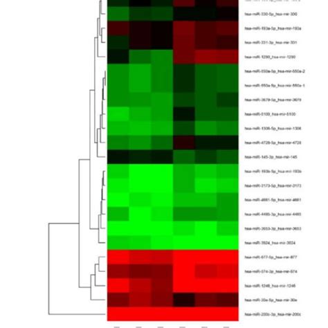 Heat Map And Hierarchical Clustering Of Differentially Expressed