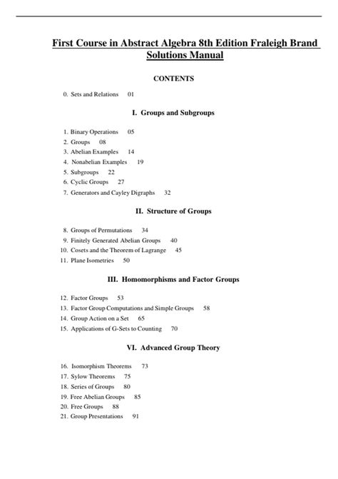 a comprehensive guide to abstract algebra 8th edition pdf
