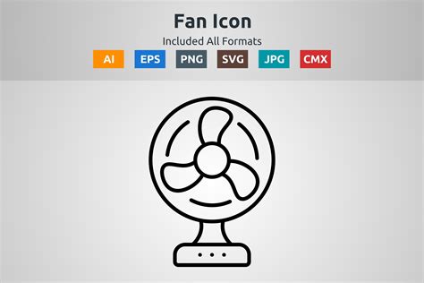 Fan Vector Outline Icon Graphic By Abidehtisham Creative Fabrica