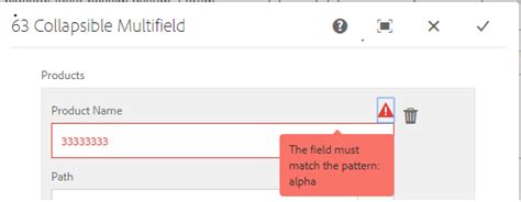 aem 6 2 touch ui validation on text field stack overflow
