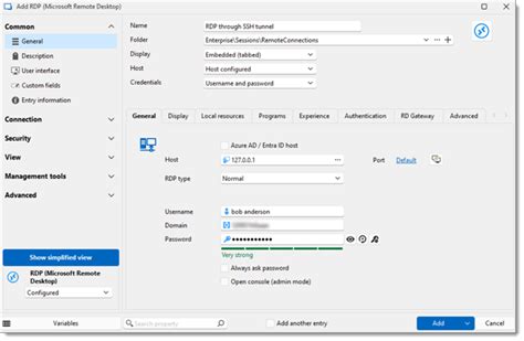 Set Up An SSH Tunnel Devolutions Documentation