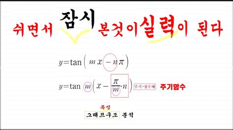 삼각함수tan그래프 원점에대칭하는tan그래프일반식모형 결과적으로 Tan주기함수모형 Youtube