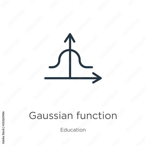 Gaussian Function Icon Thin Linear Gaussian Function Outline Icon