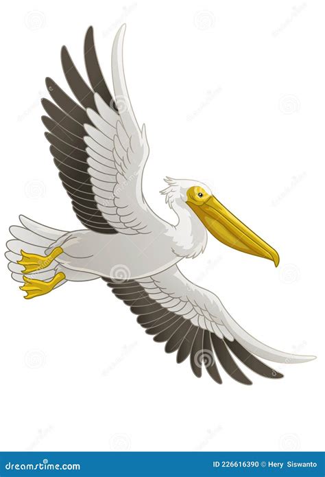 Pelican Bird Profile Head And Wing Black And White Vector Design