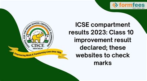 Icse Compartment Results 2023 Class 10 Improvement Result Declared These Websites To Check