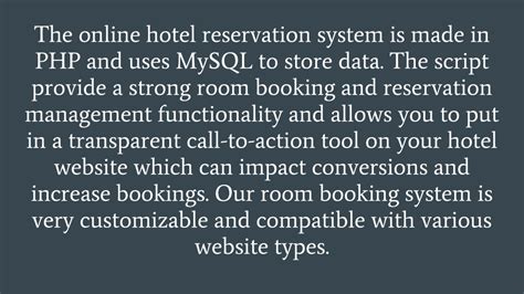 ppt hotel booking script powerpoint presentation