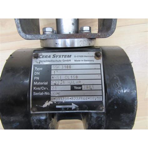 cera system ssk 3100 ball valve ssk3100 ansi cl150 used mara industrial