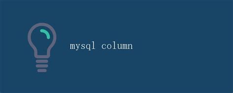 Mysql列（column）详解极客笔记