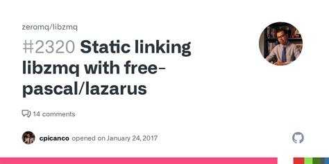 Static Linking Libzmq With Free Pascallazarus · Issue 2320 · Zeromq