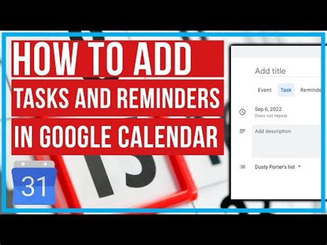 How To Add Tasks And Reminders In Google Calendar YouTube