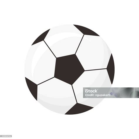 축구 공 스포츠의 플랫 아이콘 흰색 배경에 고립 만화 스타일의 축구 공 운동을위한 장비 챔피언십 파이널 플레이 게임 스포츠 대회 웹 일러스트레이션을 위한 벡터 아이콘