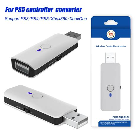 Bluetooth Compatible Controller Converter With Pairing Button Led Wireless Usb Adapter For Ps5