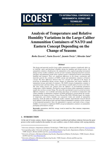 Pdf Analysis Of Temperature And Relative Humidity Variations In The